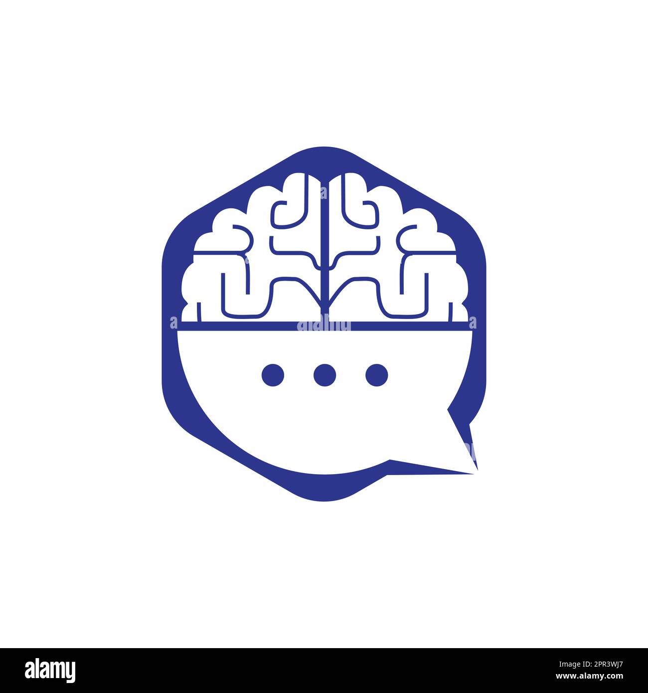 Brain chat vector logo template. Brain Consult logo design concept ...