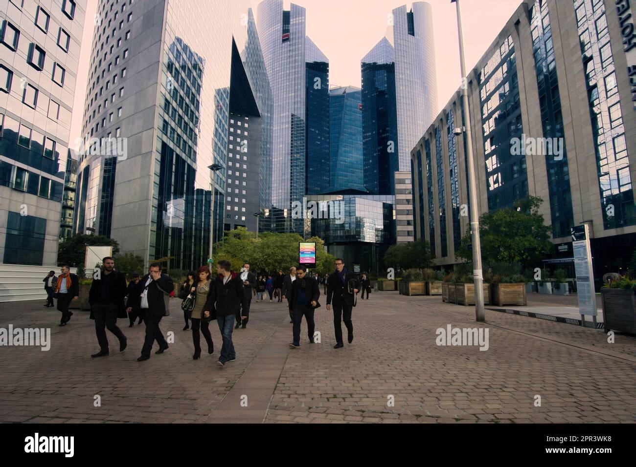 Paris, France - 24.09.2017: Parts of glass and steel buildings, modern ...