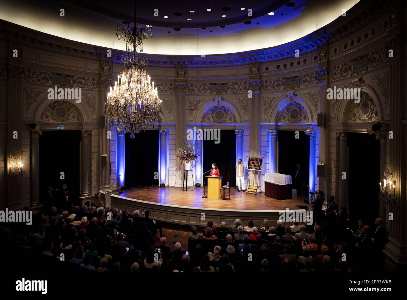 AMSTERDAM - The ribbon rain in the Concertgebouw in Amsterdam. ANP ...
