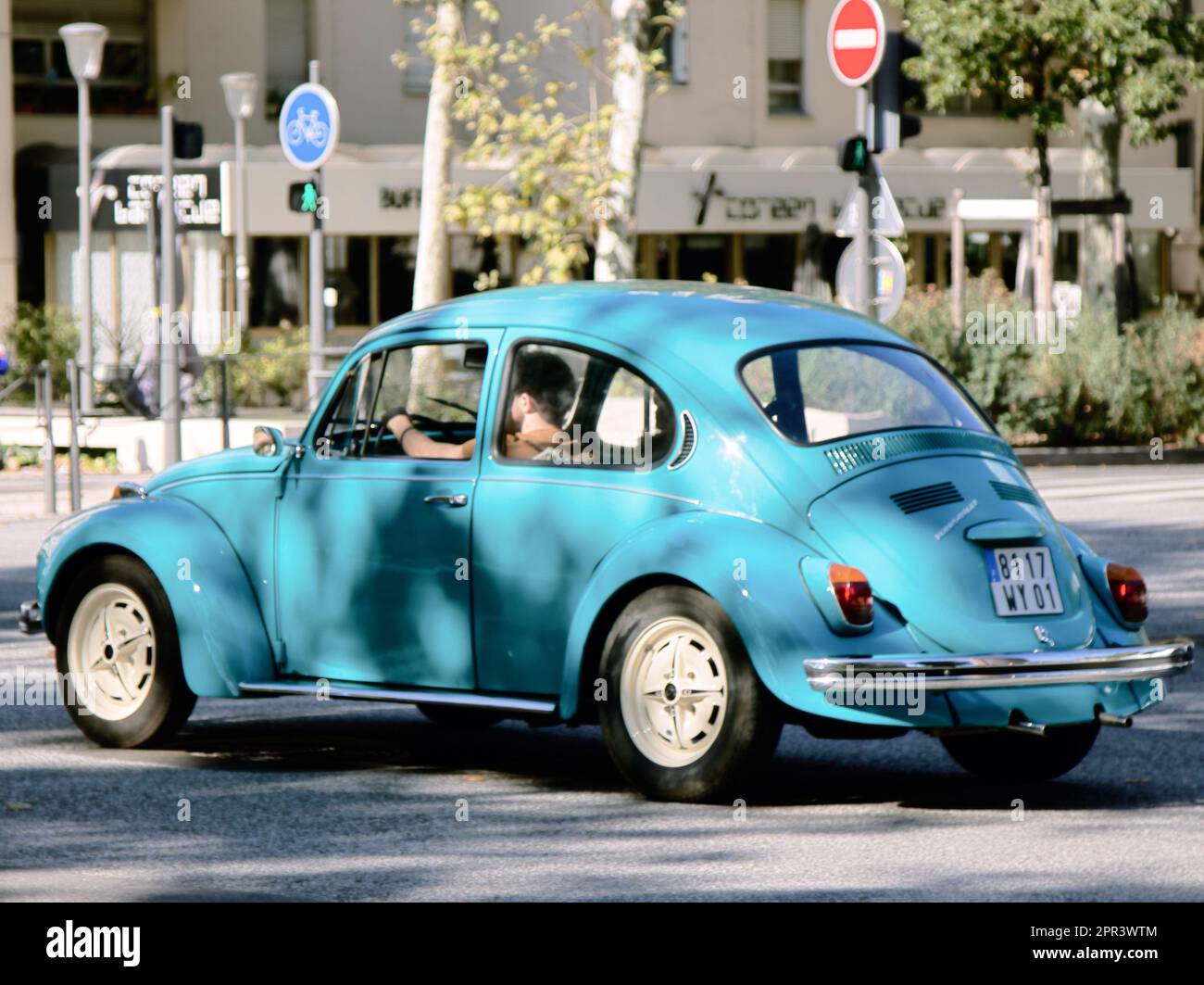 Lion, France - 14.10.2017: Volkswagen Super Beetle Classic with ...