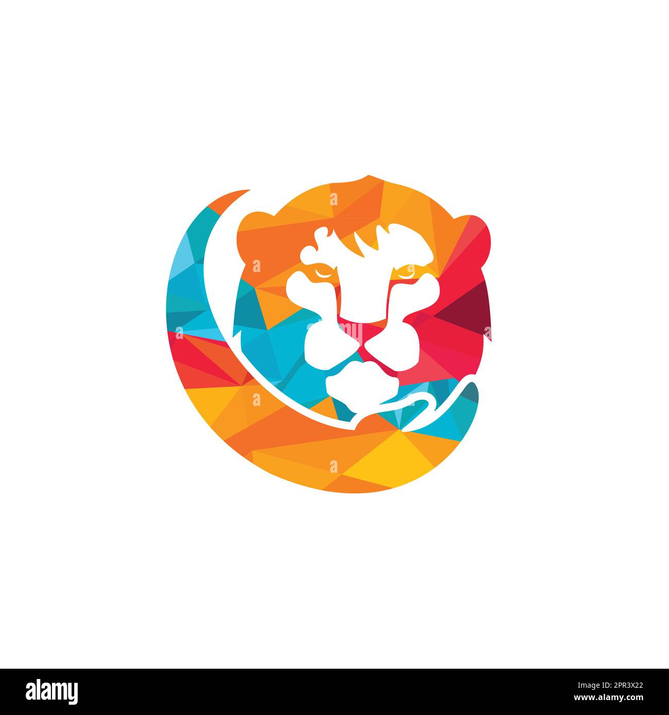Lion care vector logo design concept. Human hand and lion icon Stock ...