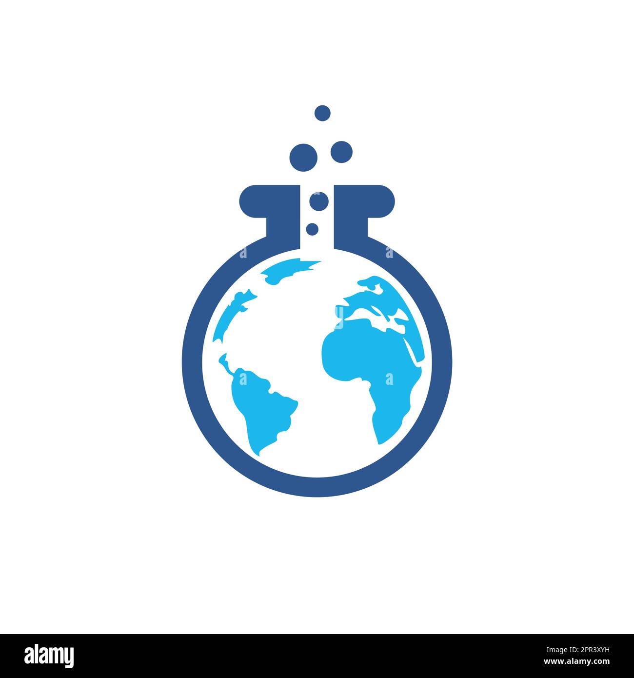 World Science vector logo design. Planet logo with science lab logo ...