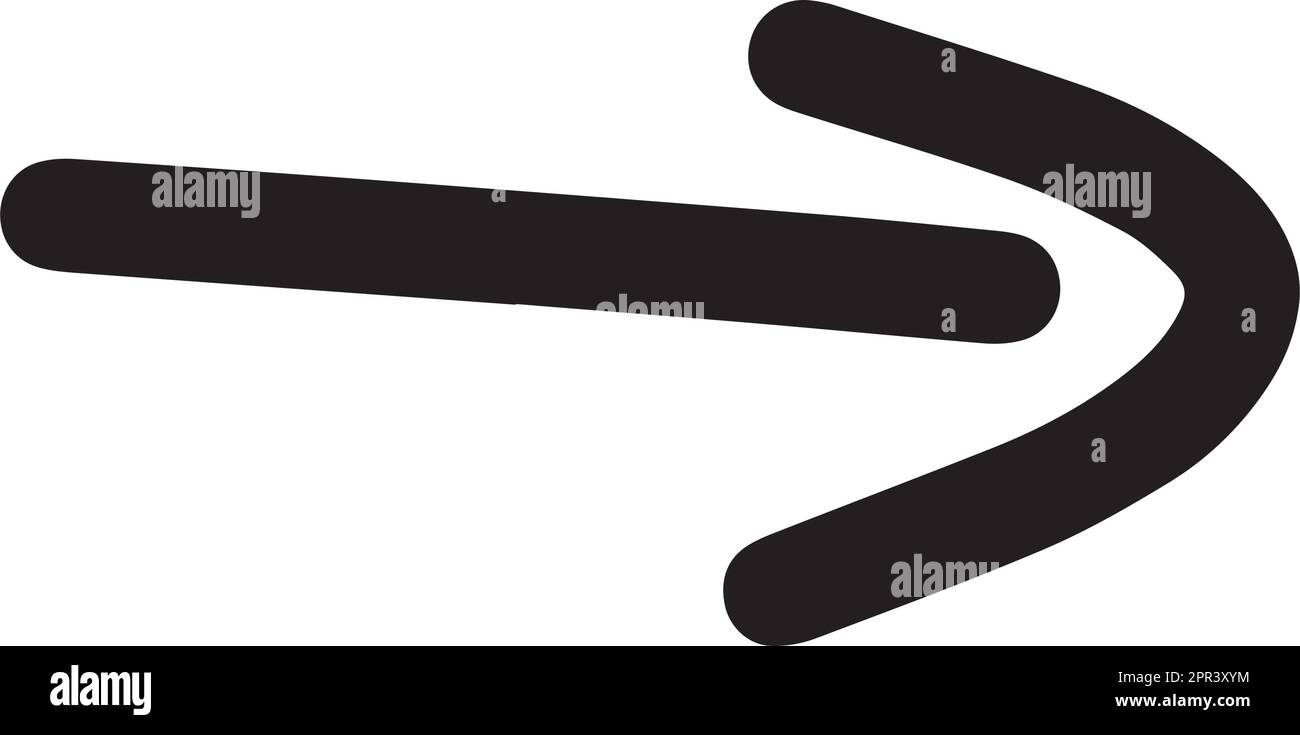 Arrow symbol hand drawn icon vector for web and application in a flat ...