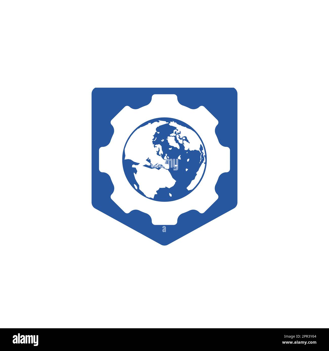 Gear global vector logo design. Gear planet icon logo design element ...