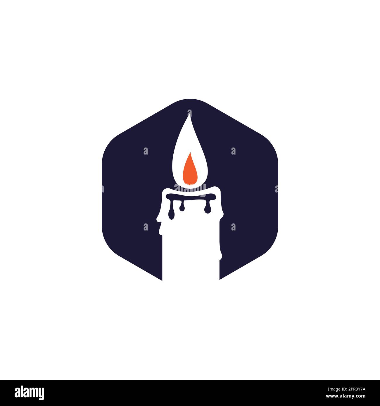 Candle vector logo design template. Illustration modern candle light ...