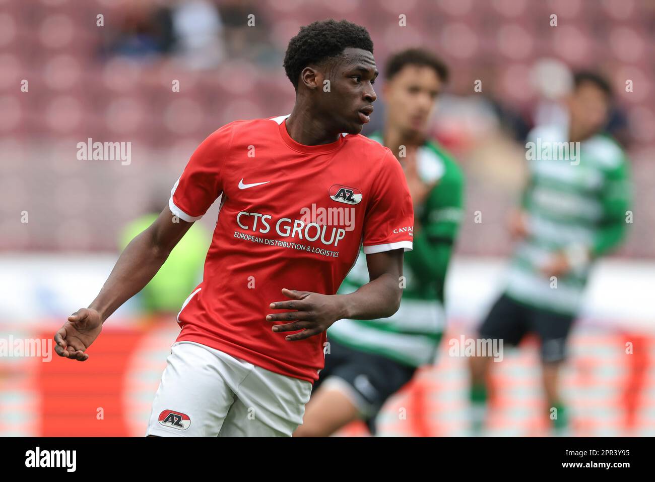 Geneva, Switzerland, 21st April 2023. Ernest Poku of AZ Alkmaar during ...