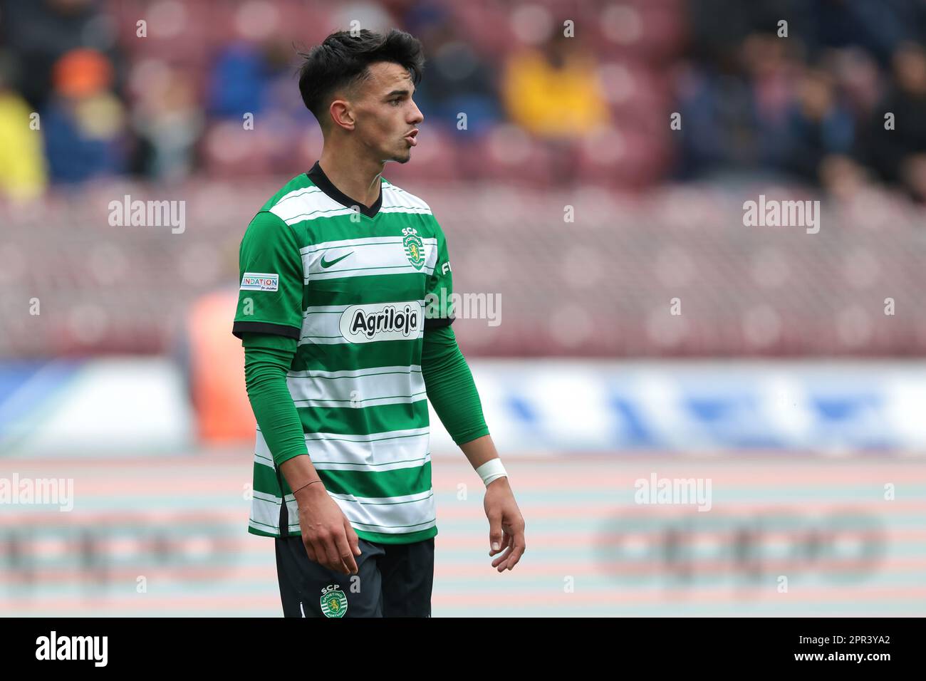 Geneva, Switzerland, 21st April 2023. David Monteiro of Sporting CP ...