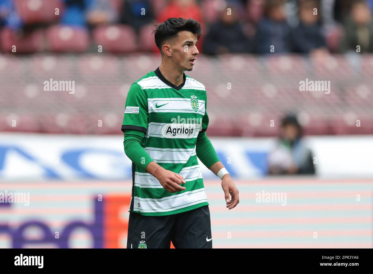 Geneva, Switzerland, 21st April 2023. David Monteiro of Sporting CP ...