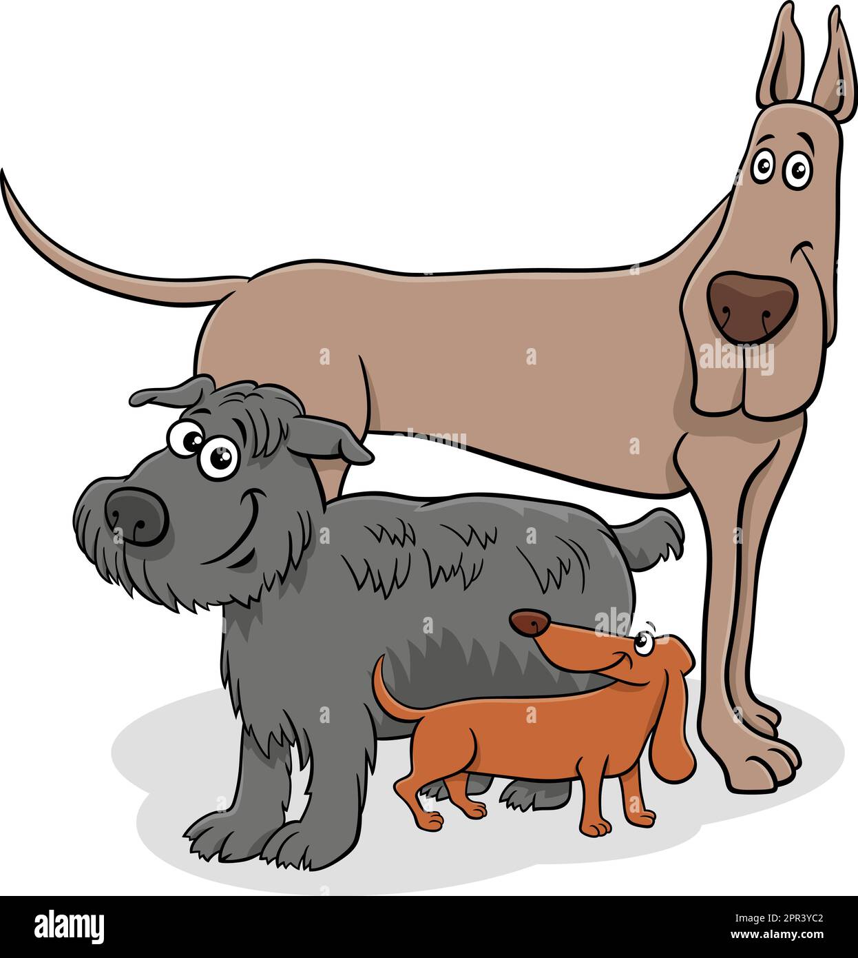 three different cartoon dogs animal characters Stock Vector Image & Art ...