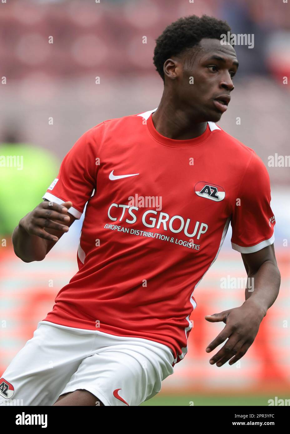 Geneva, Switzerland, 21st April 2023. Ernest Poku of AZ Alkmaar during ...