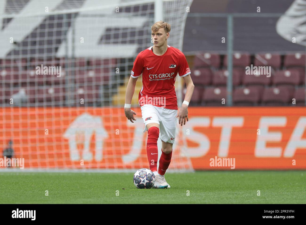 Geneva, Switzerland, 21st April 2023. Finn Stam of AZ Alkmaar during ...