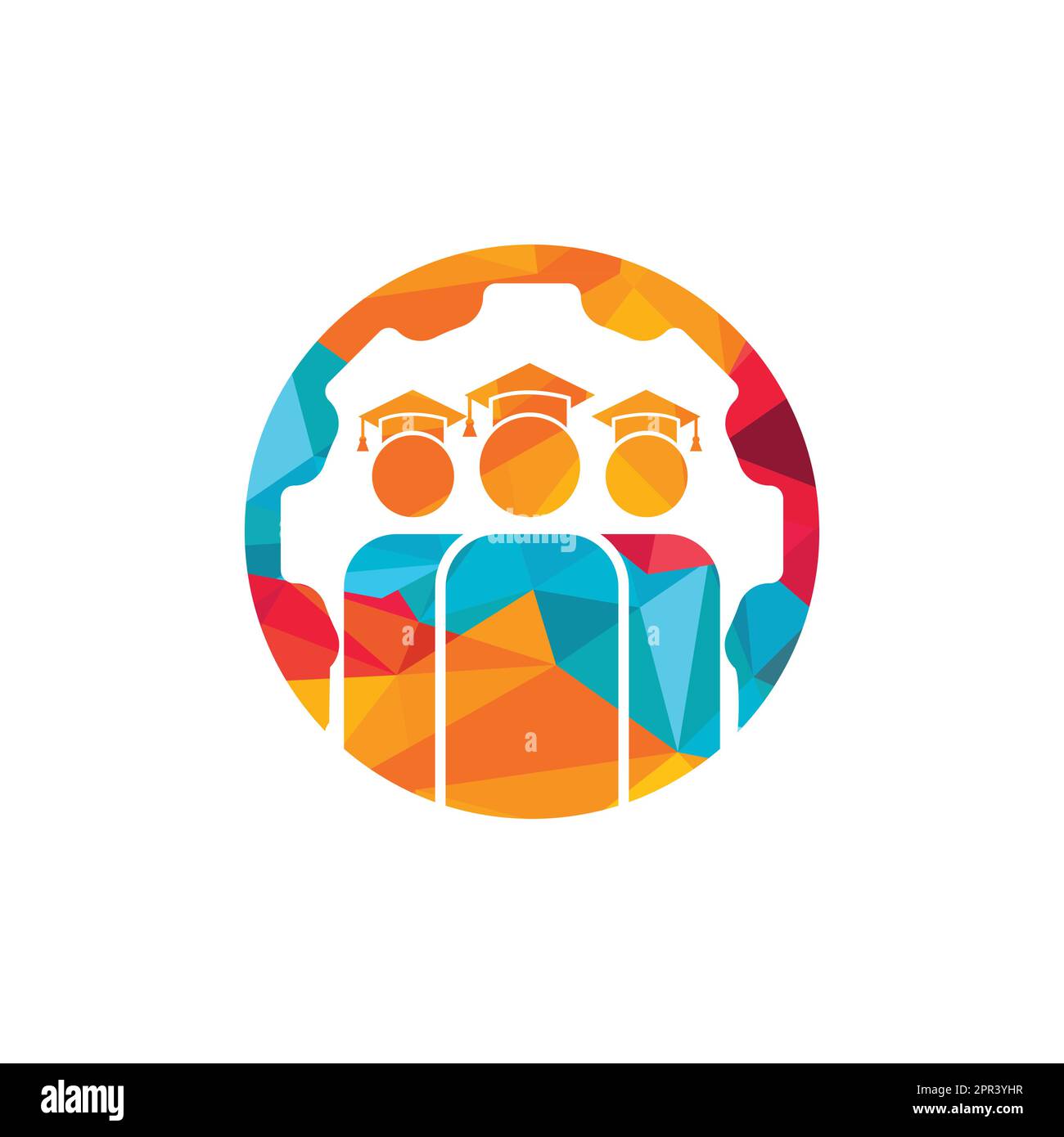 Student gear vector logo template. Graduation Engineer logo symbol or ...