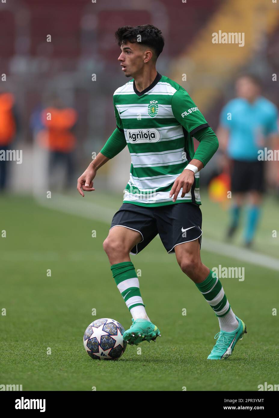 Geneva, Switzerland, 21st April 2023. David Monteiro of Sporting CP ...