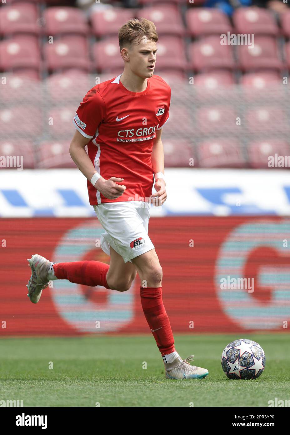 Geneva, Switzerland, 21st April 2023. Finn Stam of AZ Alkmaar during ...