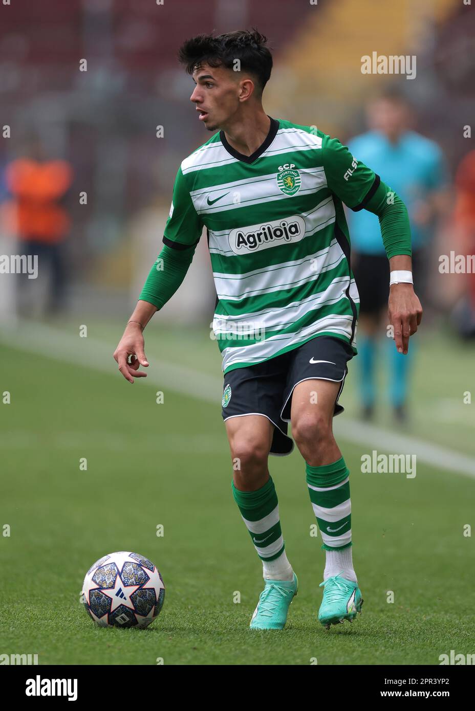 Geneva, Switzerland, 21st April 2023. David Monteiro of Sporting CP ...