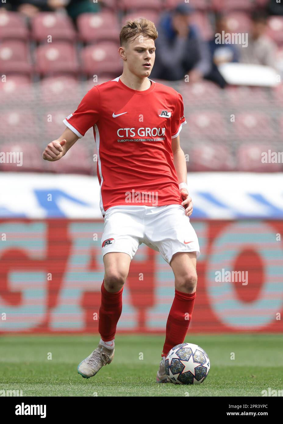 Geneva, Switzerland, 21st April 2023. Finn Stam of AZ Alkmaar during ...