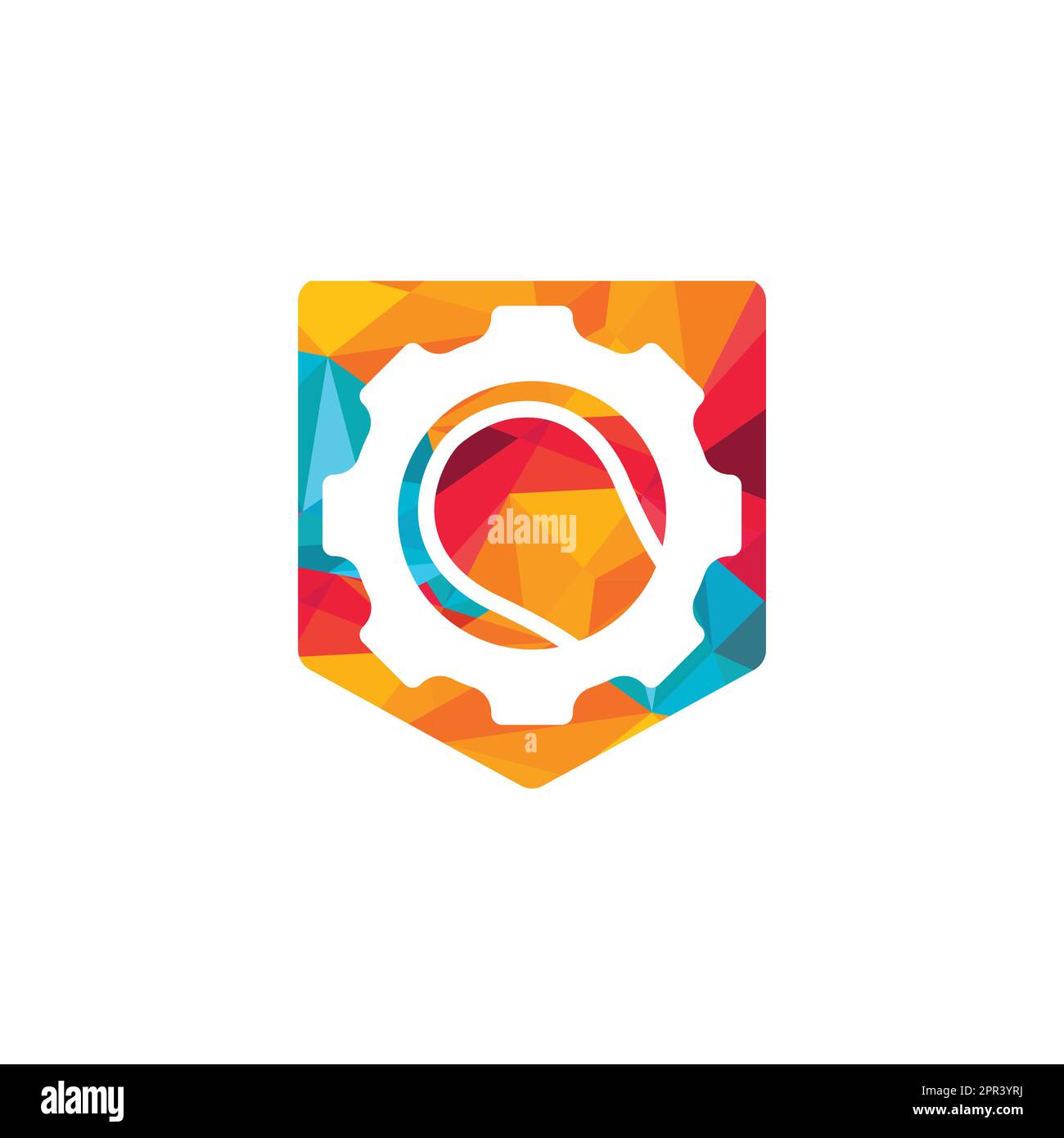 Tennis Gear vector logo design template. Unique tennis and industrial ...