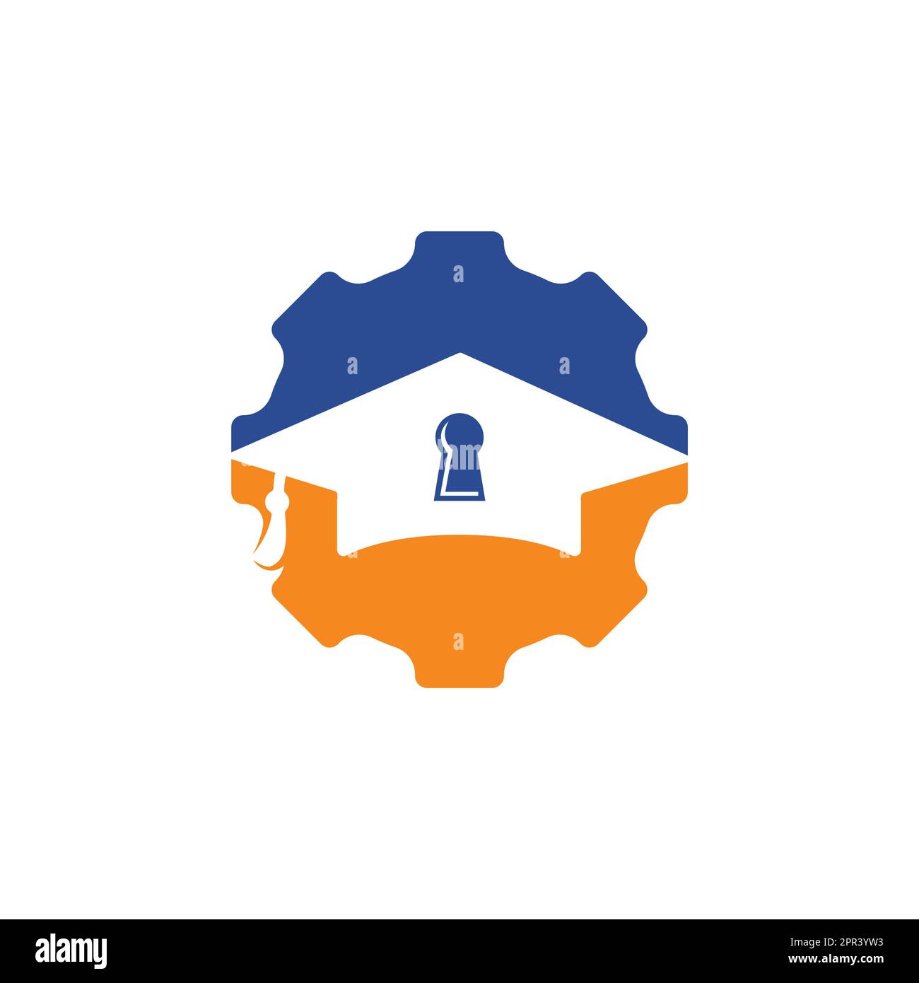 Education security logo design concept. Illustration of a key padlock ...