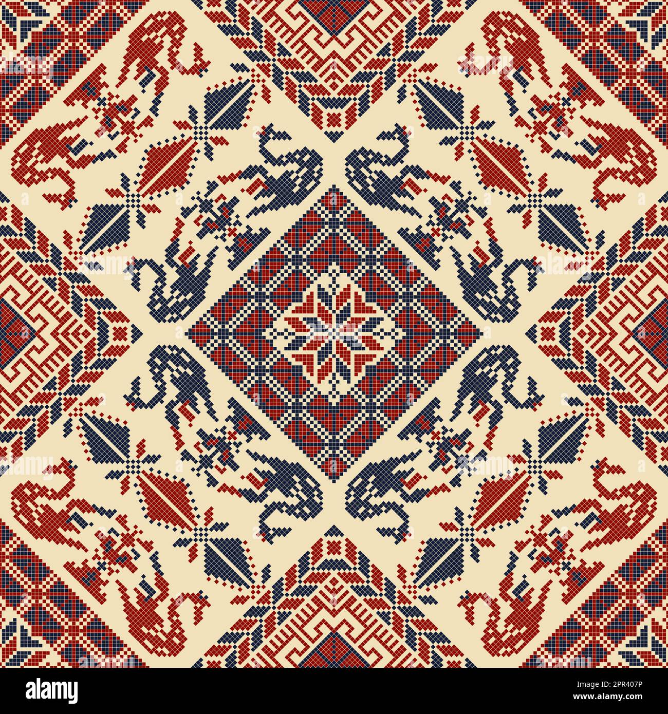 Tatreez pattern 81 Stock Vector Image & Art - Alamy