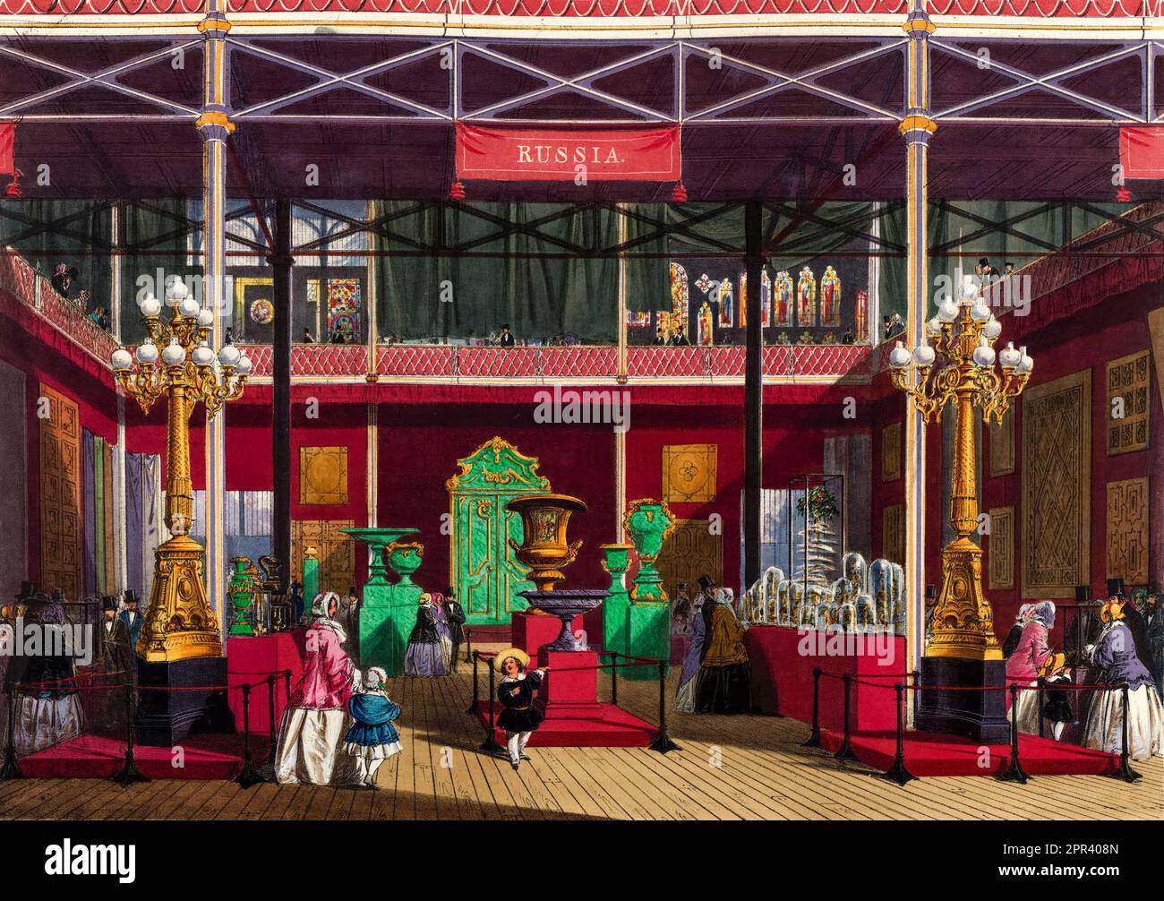 Russia exhibits inside The Great Exhibition 1851 in London, England ...