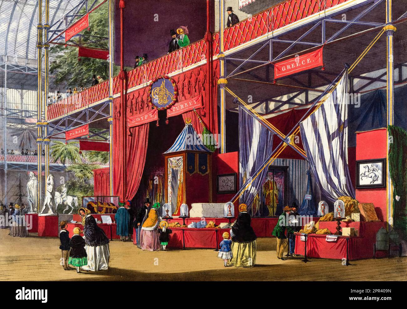 Greece exhibit inside The Great Exhibition 1851 in London, England ...