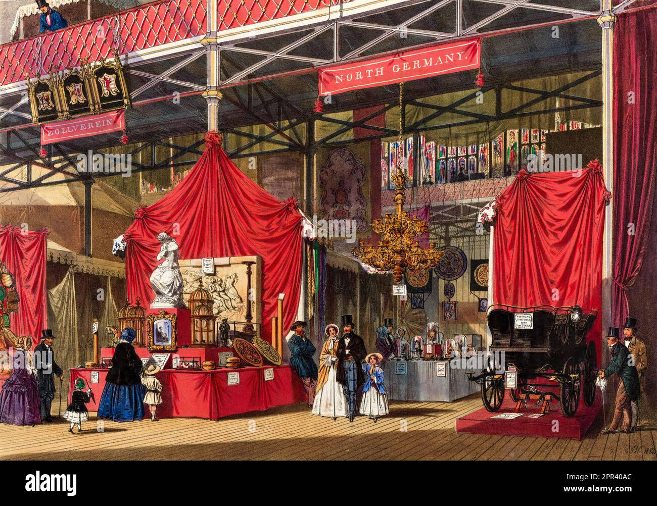 North Germany exhibit inside The Great Exhibition 1851 in London ...