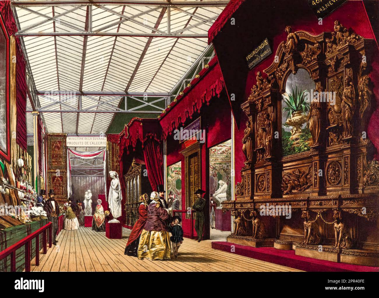France No2 exhibit inside The Great Exhibition 1851 in London, England ...