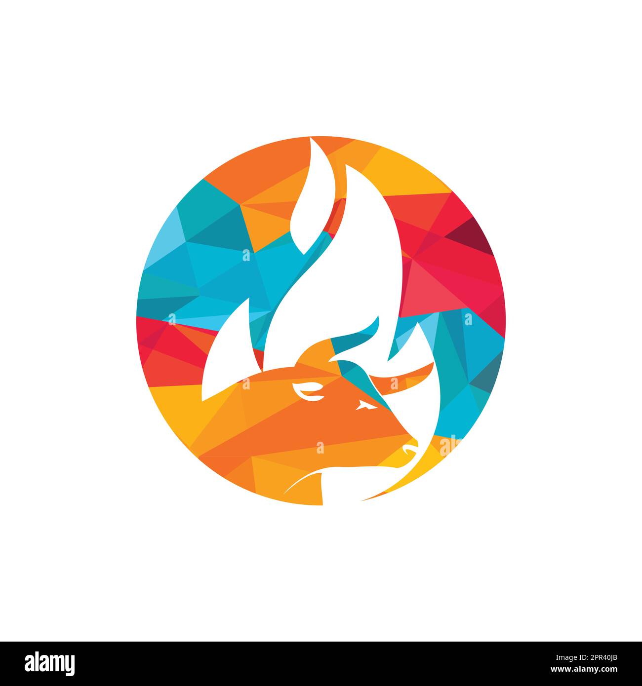 Bull fire vector logo design template. Suitable for ranch, steakhouse ...