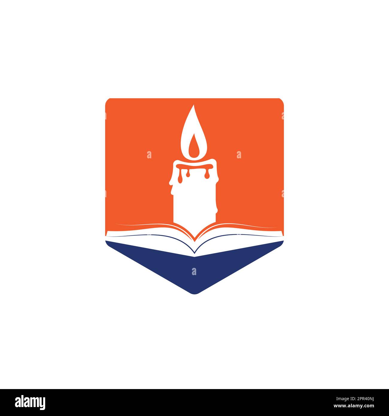 Book light vector logo design. Book and Candle vector logo design ...
