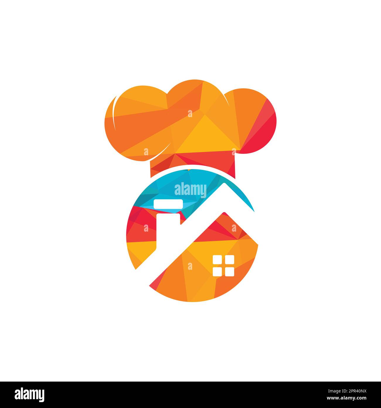Home chef icon logo design. Cooking at home vector logo design Stock ...