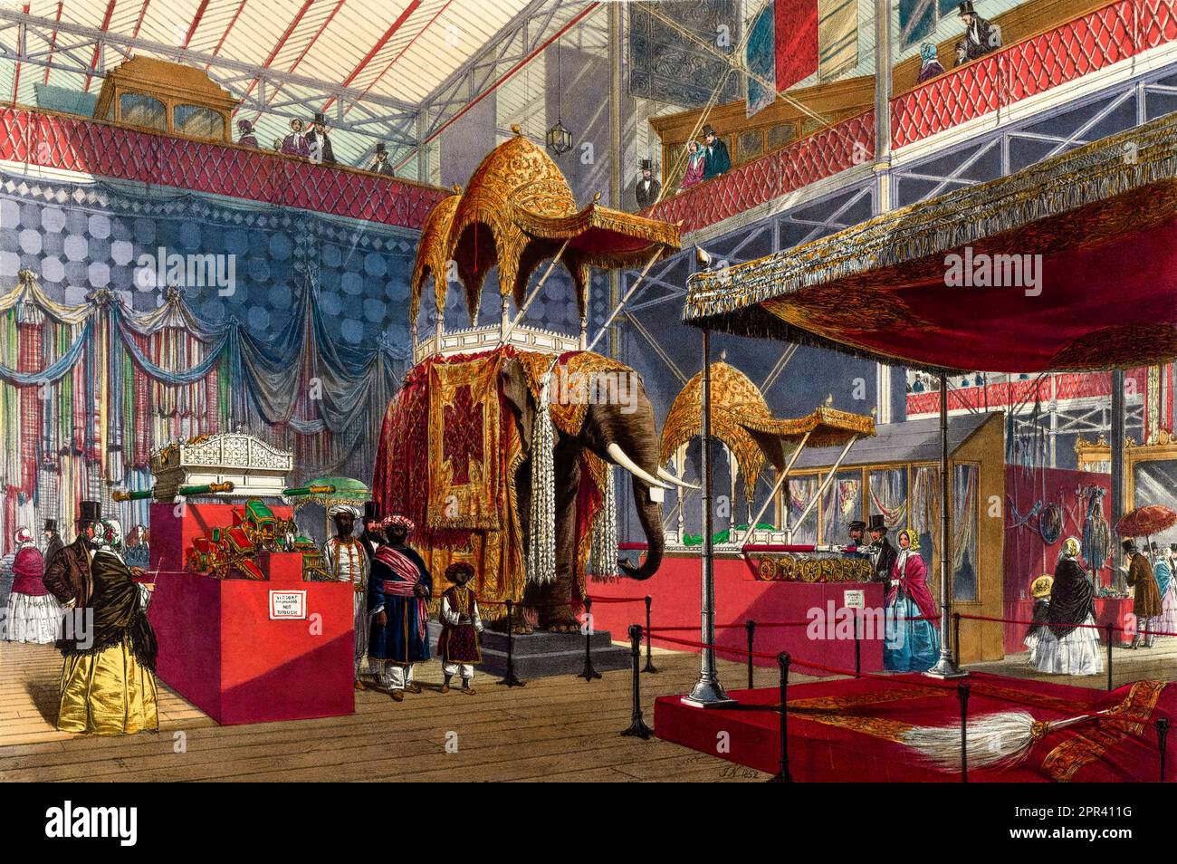 India No4 exhibit inside The Great Exhibition 1851 in London, England ...