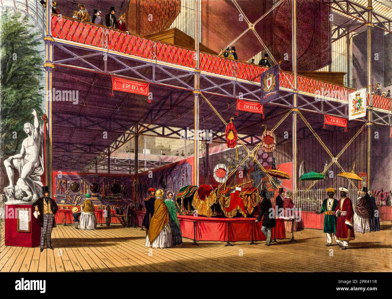 India No2 exhibit inside The Great Exhibition 1851 in London, England ...