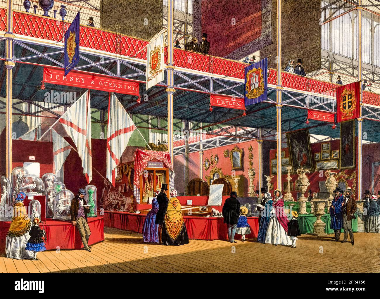 Guernsey and Jersey, Malta and Ceylon exhibits inside The Great ...
