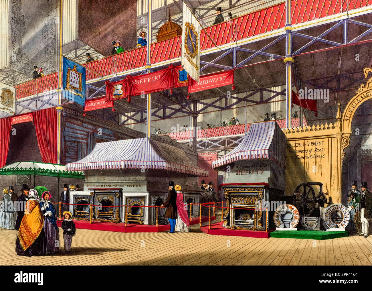 Sheffield Hardware exhibit inside The Great Exhibition 1851 in London ...