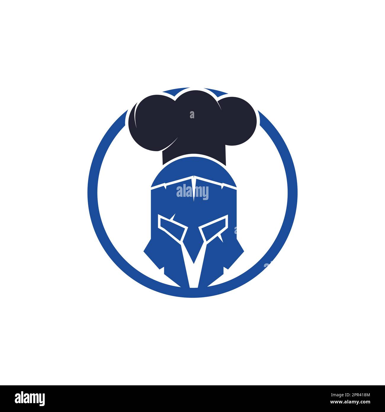 Spartan chef vector logo design template. Minimal logo of chef warrior ...