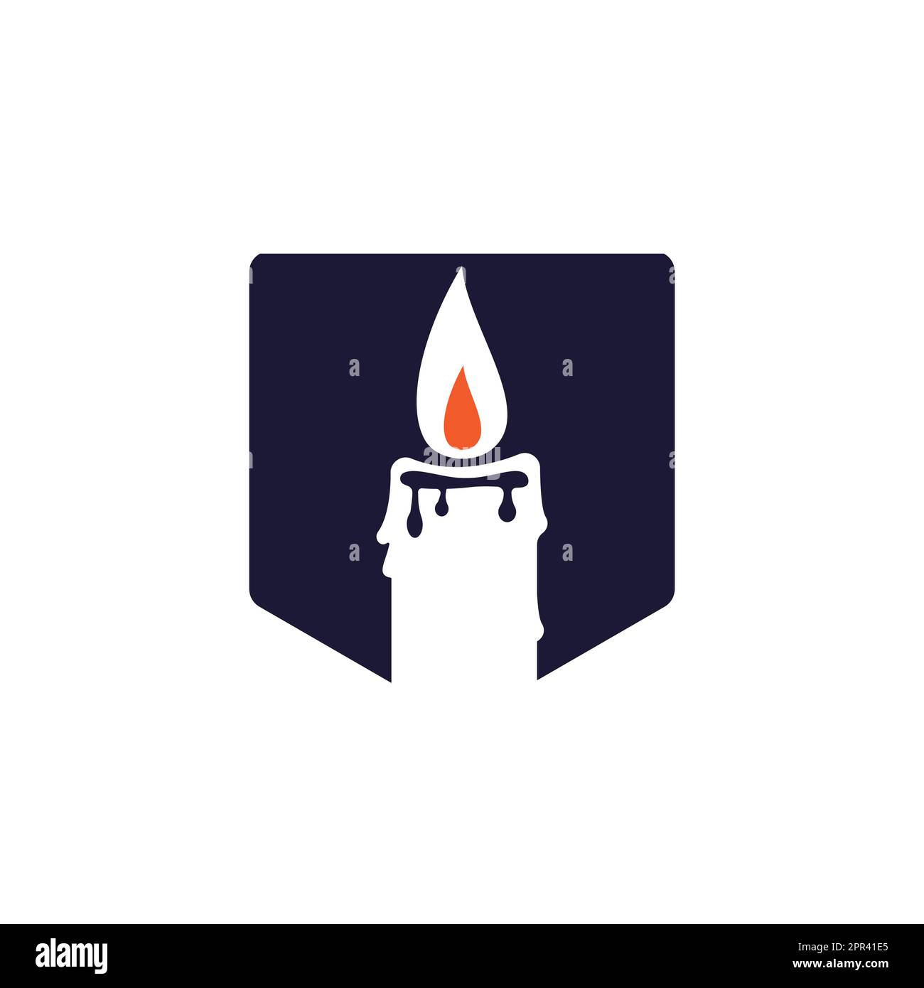 Candle vector logo design template. Illustration modern candle light ...