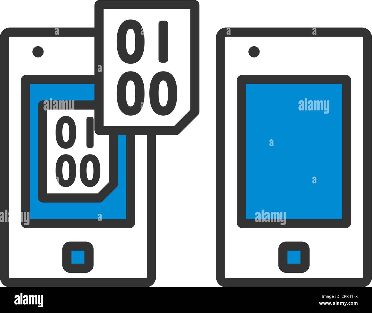 Outline smartphone data code Stock Vector Images - Alamy