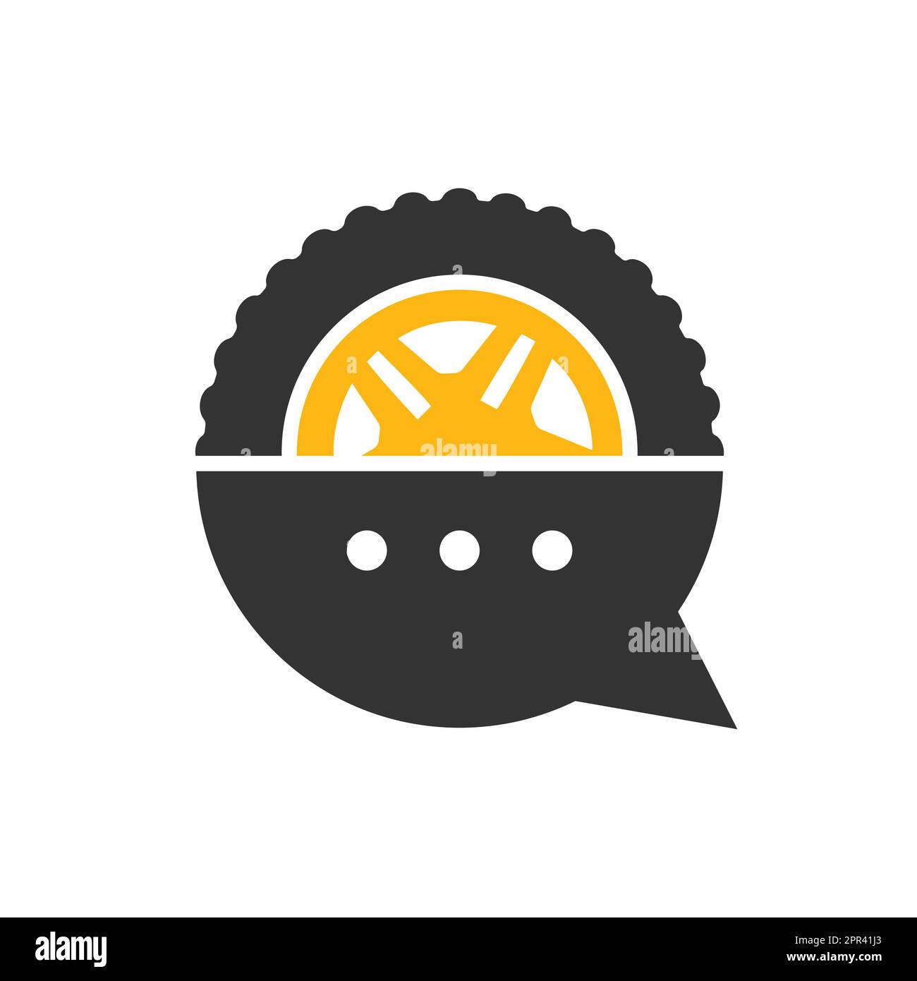 Transport chat vector logo design template. Talk symbol tire shape logo ...