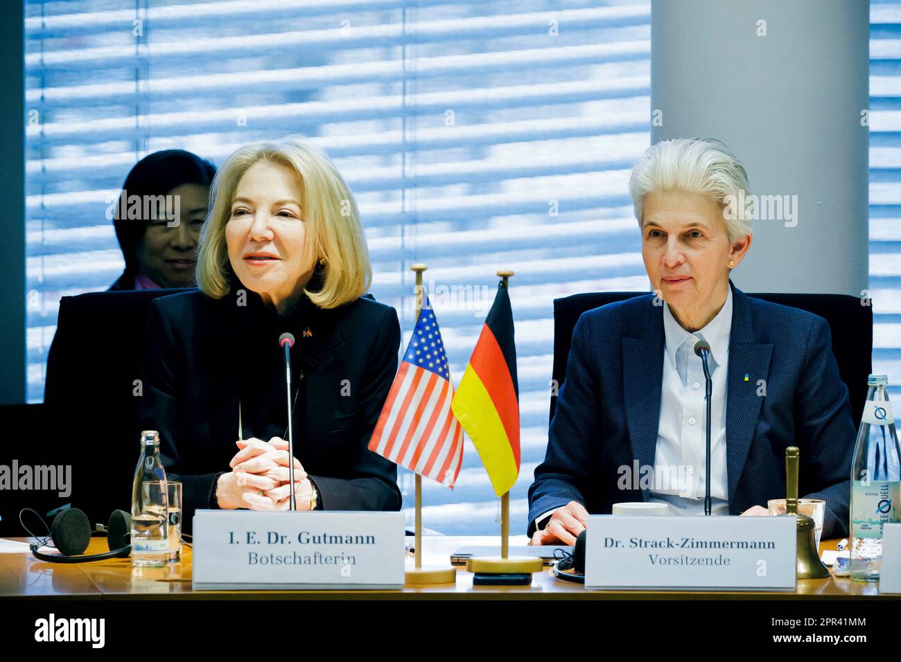 Amy Gutmann (L), Ambassador of the United States of America, as a guest ...