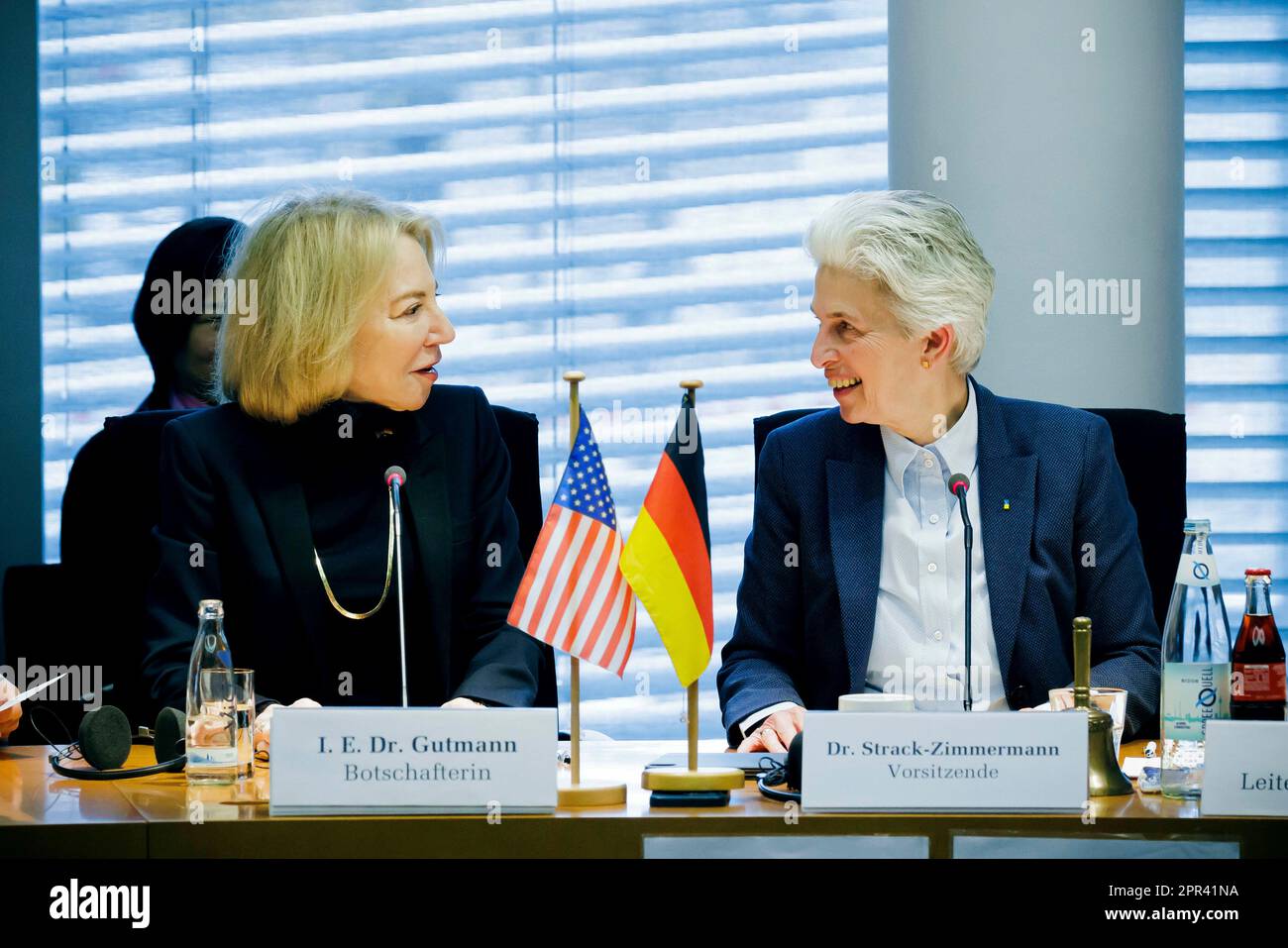 Amy Gutmann (L), Ambassador of the United States of America, as a guest ...