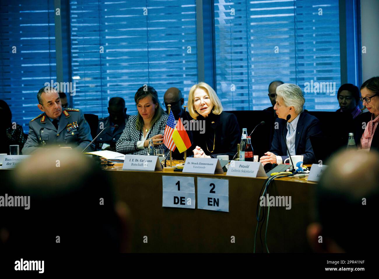 Amy Gutmann (L), Ambassador of the United States of America, as a guest ...