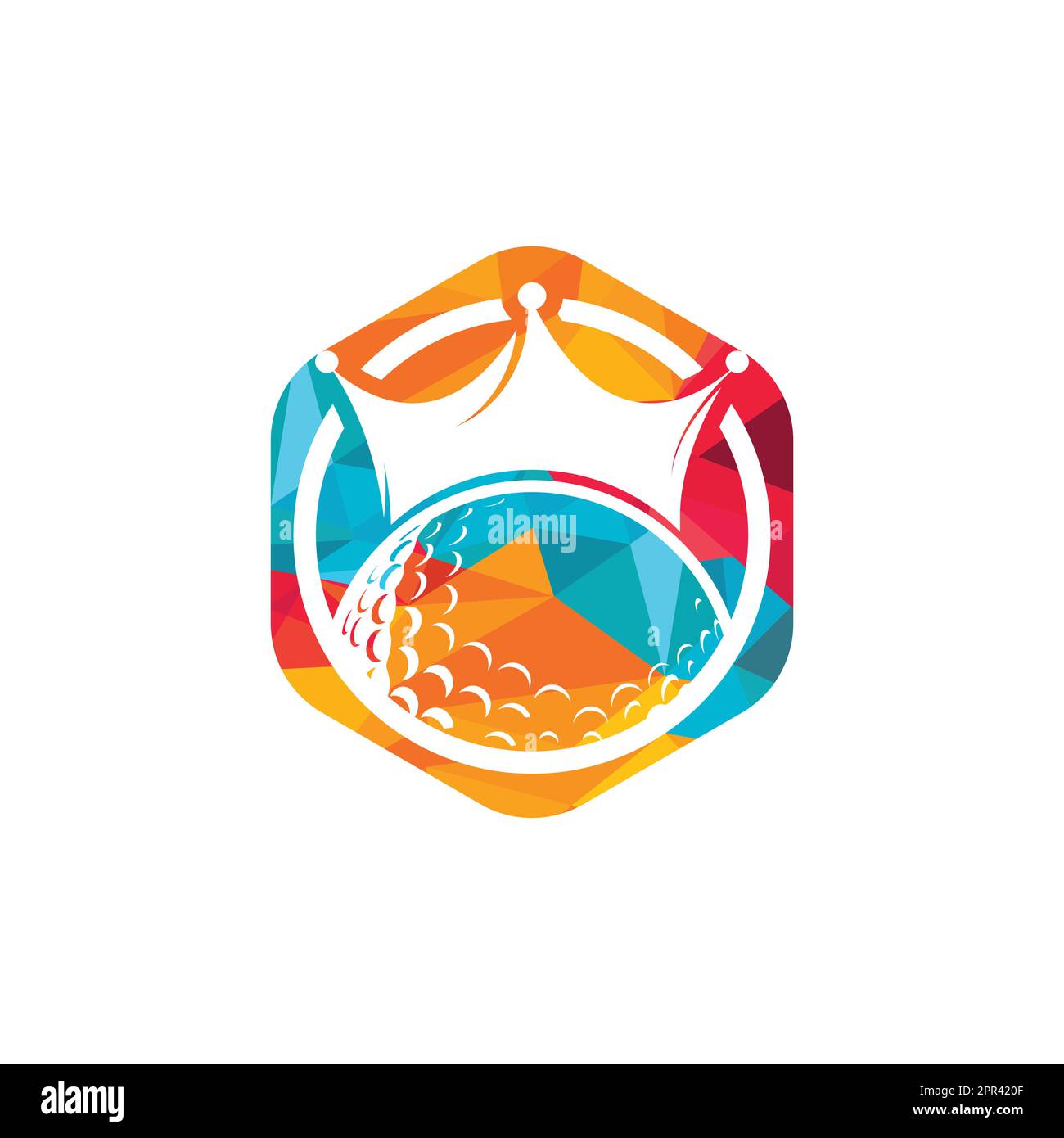 King golf vector logo design. Golf ball with crown vector icon Stock Vector Image & Art - Alamy