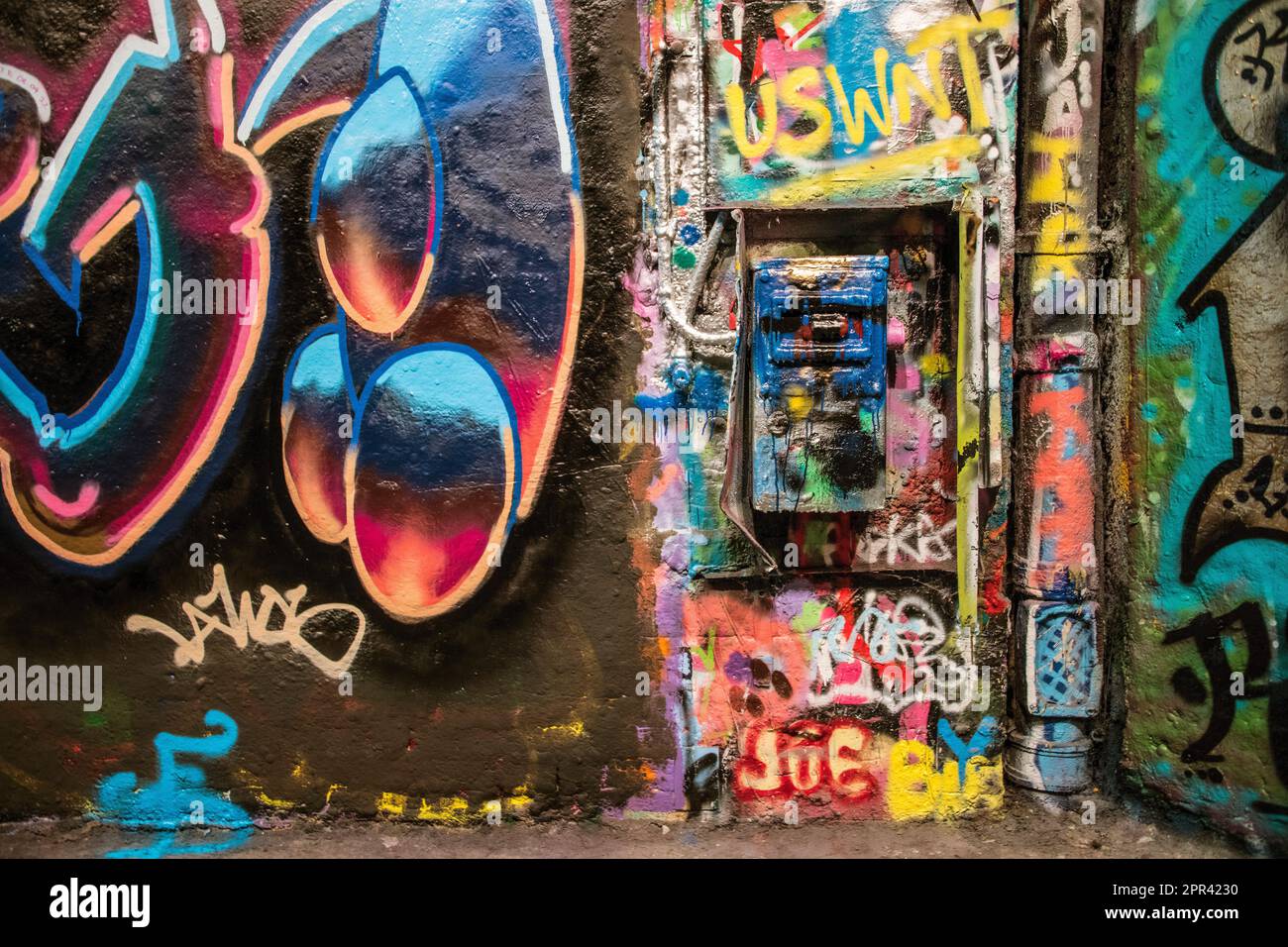 graffiti on a public wall, United Kingdom, England, London Stock Photo ...