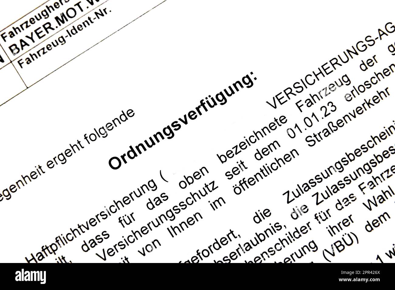 administrative order, symbol picture, Germany Stock Photo - Alamy
