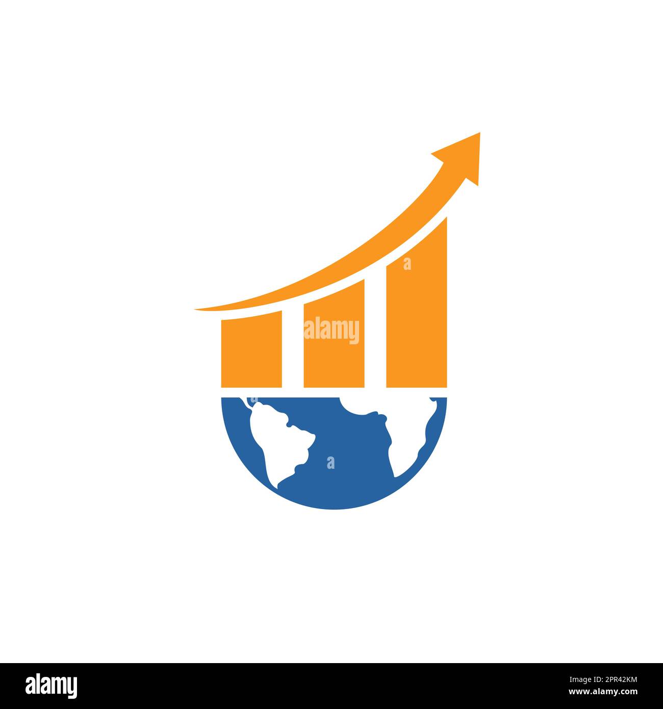 World Stats vector logo design template. World finance logo design ...