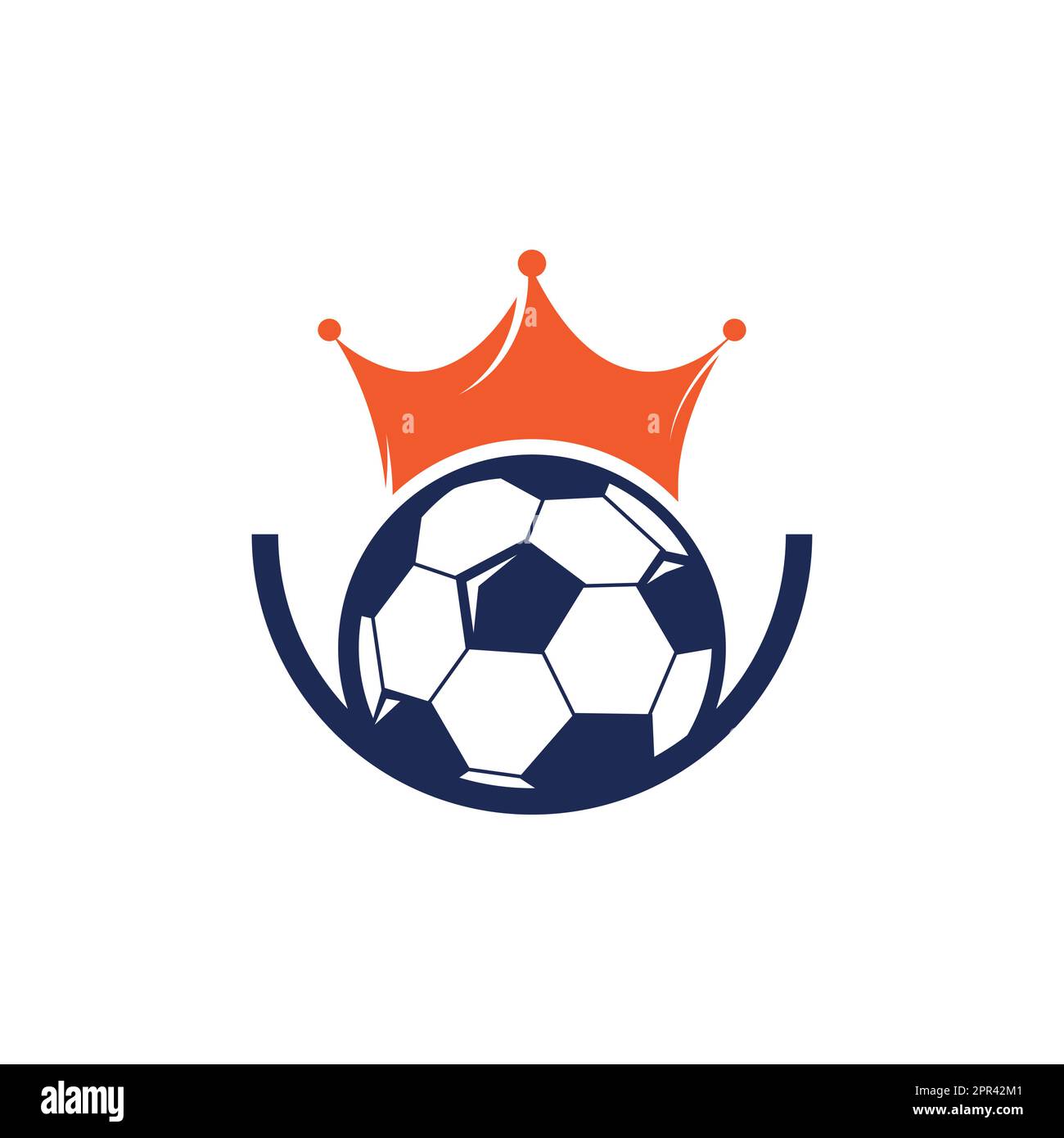 Soccer king vector logo design. Football and crown icon design Stock ...