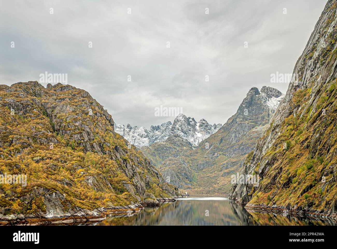 Fjordland landscape at the Trollfjord, Lofoten Islands, Nordland, North ...