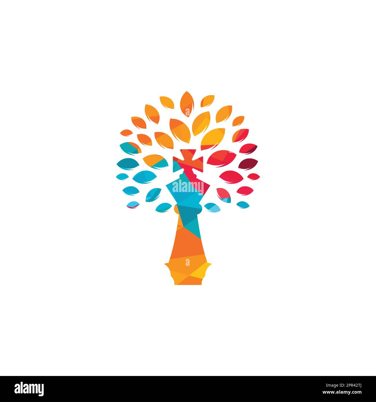 Chess tree vector logo design. Nature green strategy logo concept Stock ...