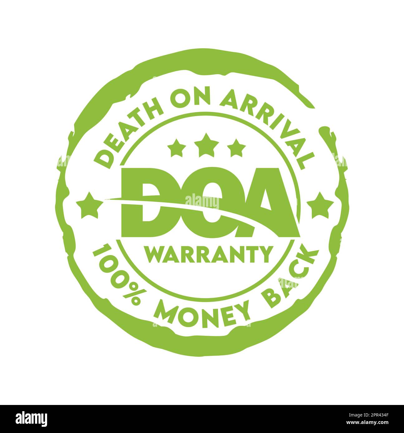 Dead On Arrival Warranty Sign Stock Vector Image & Art - Alamy