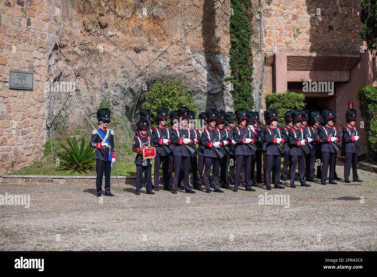 Rome, Italy, 25/04/2023, The picket of honor of the Grenadiers of ...